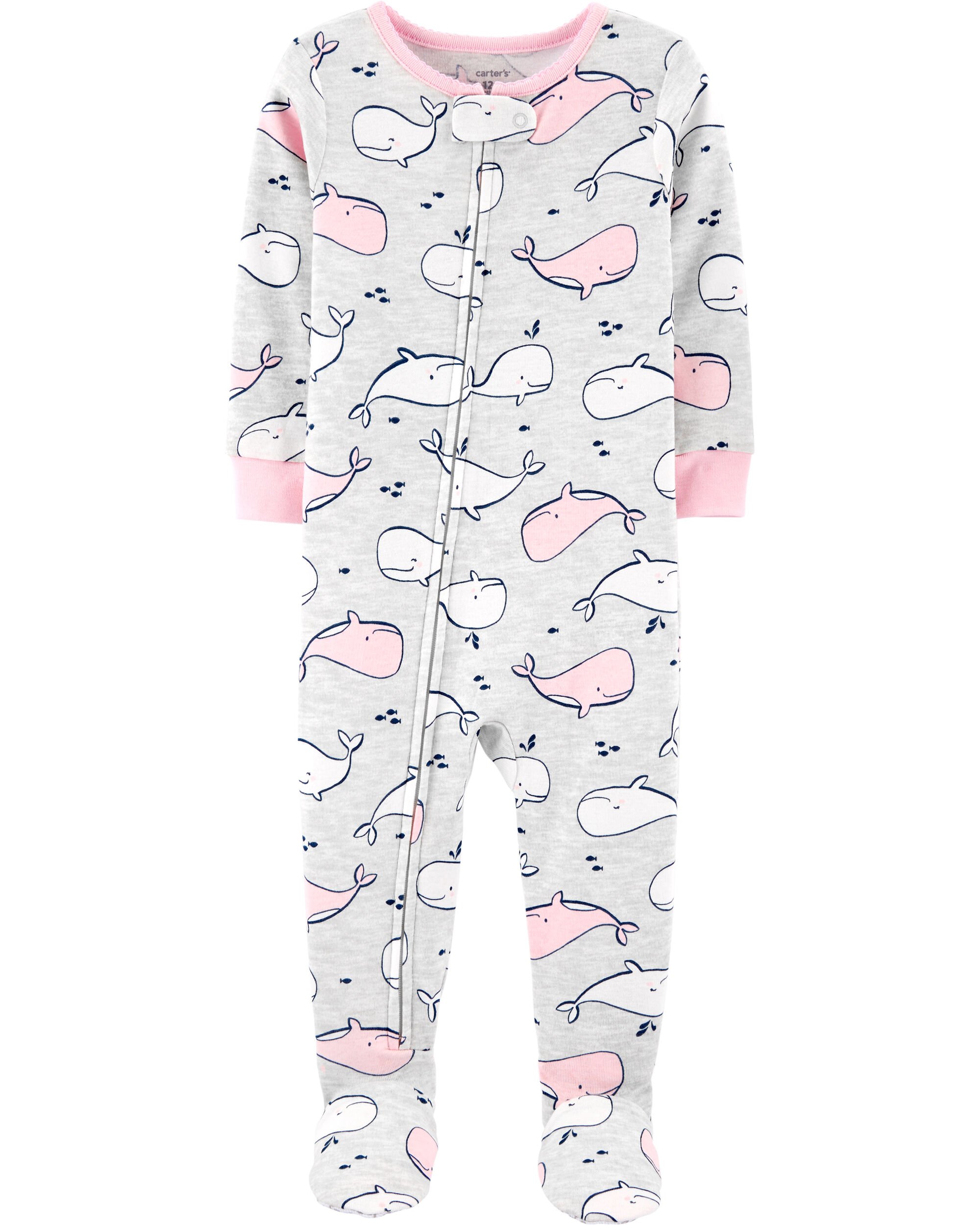 NWT Carters Bunny Sloth Baby Girls Footed Fleece Sleeper Pajamas 6 9 ...