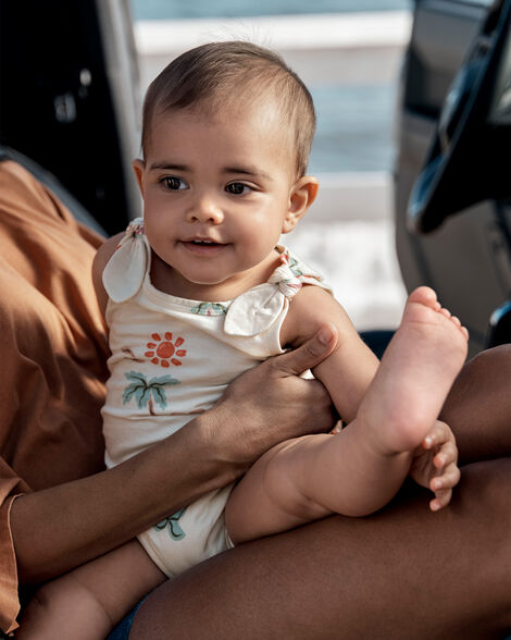 Baby Beach Print Cotton Romper - Carter's | Carter's