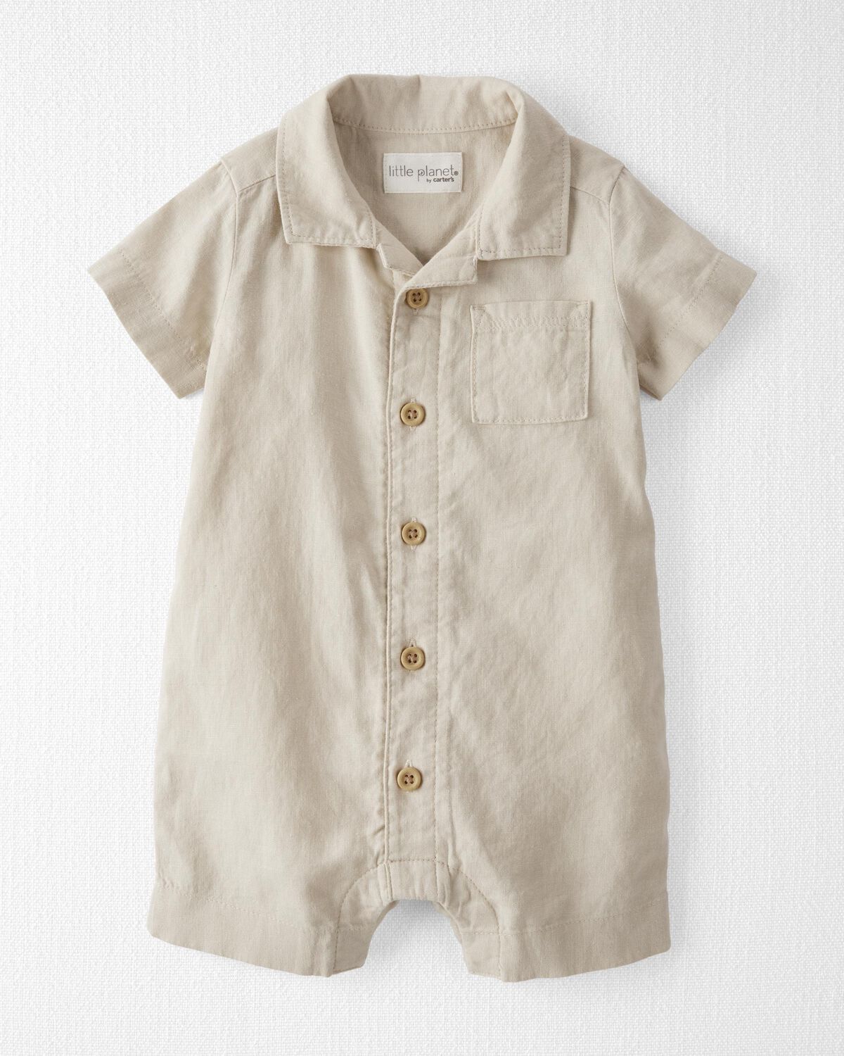 Baby Button-Front Romper - Little Planet | Carter's