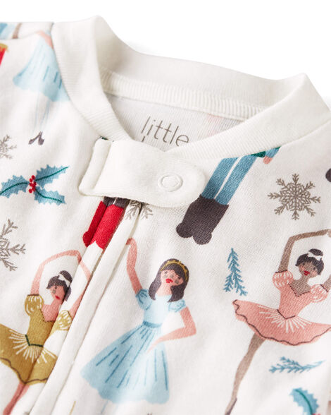 Baby Organic Cotton Holiday Nutcracker Sleep & Play Pajamas - Little ...