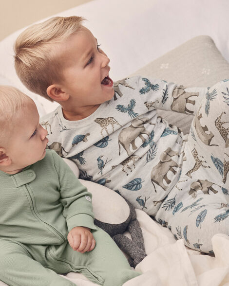 Kid Safari Print Organic Cotton 2-Piece Pajamas - Little Planet | Carter's