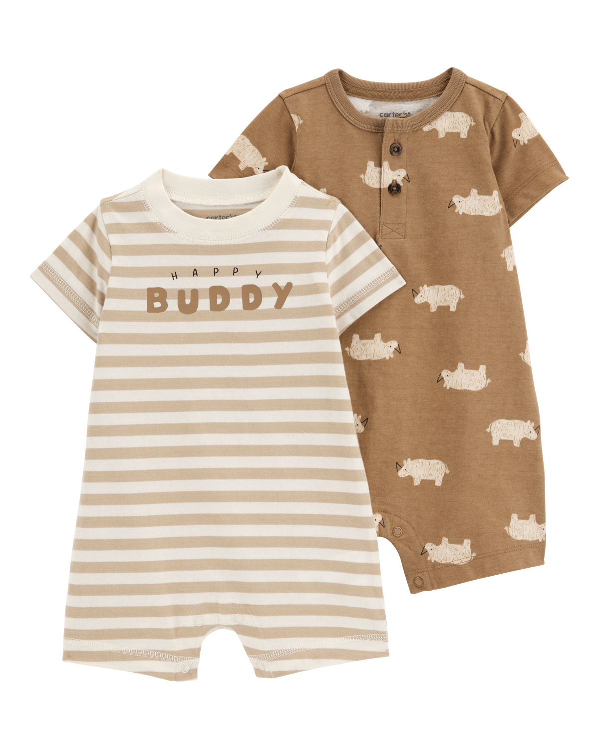 Baby 2-Pack Cotton Rompers - Carter's | Carter's