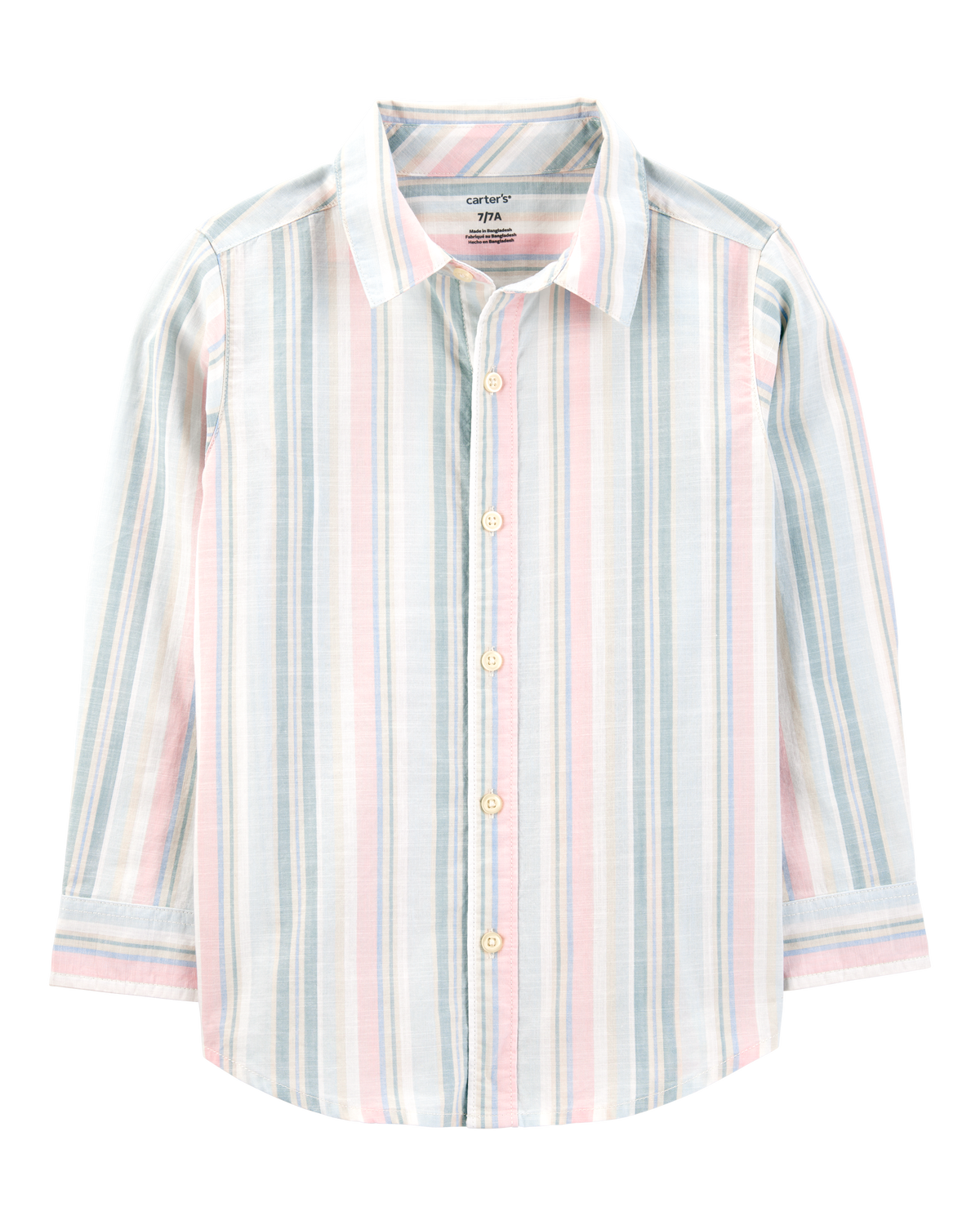 Kid Striped Woven Long-Sleeve Button-Down Shirt - Carter's | Carter's