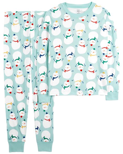 Adult 2-Piece Christmas Snowman 100% Snug Fit Cotton Pajamas - Carter's ...