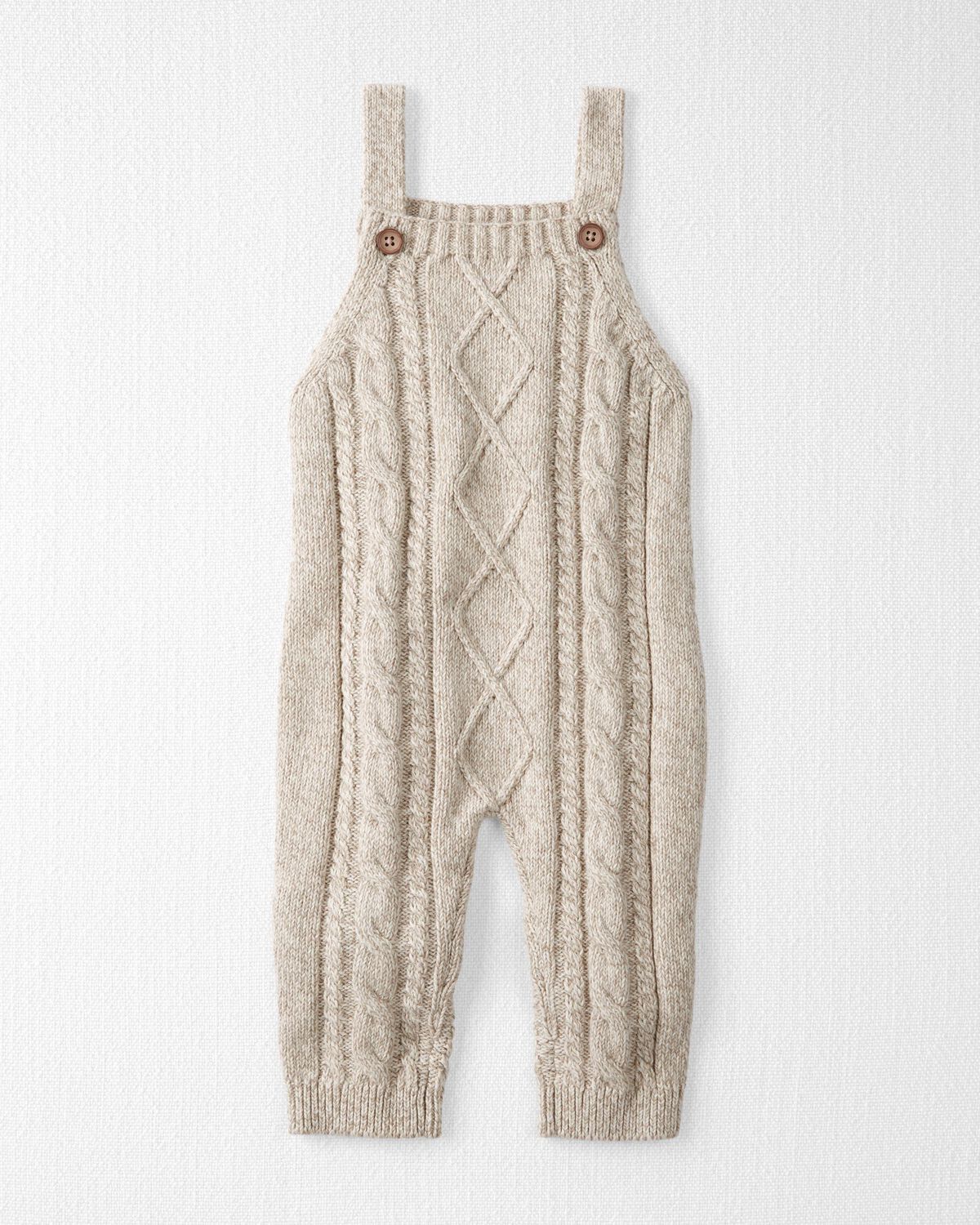 Baby Organic Cotton Cable Knit Overalls - Little Planet | Carter's