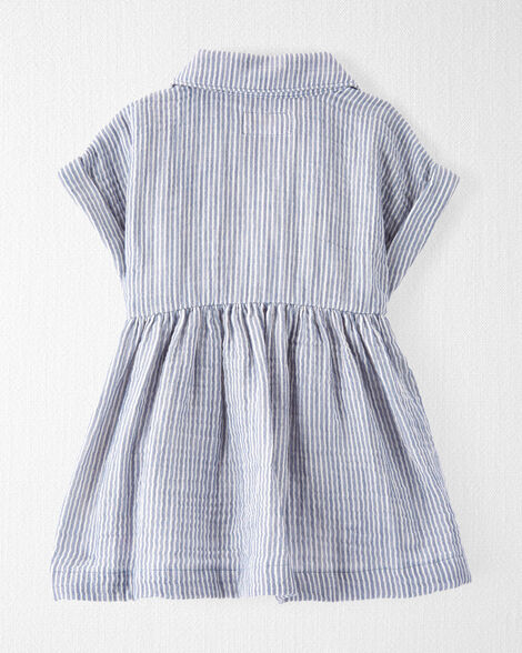 Baby Organic Cotton Striped Button-Front Dress - Little Planet | Carter's