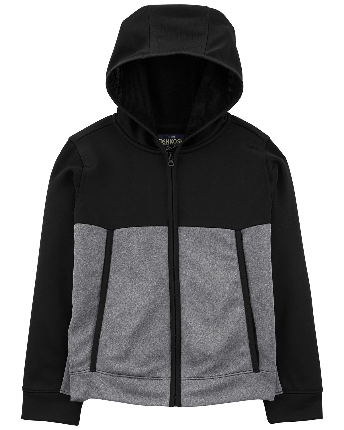 Kid Colorblock Hooded Zip Jacket in Unstoppable French Terry - OshKosh ...