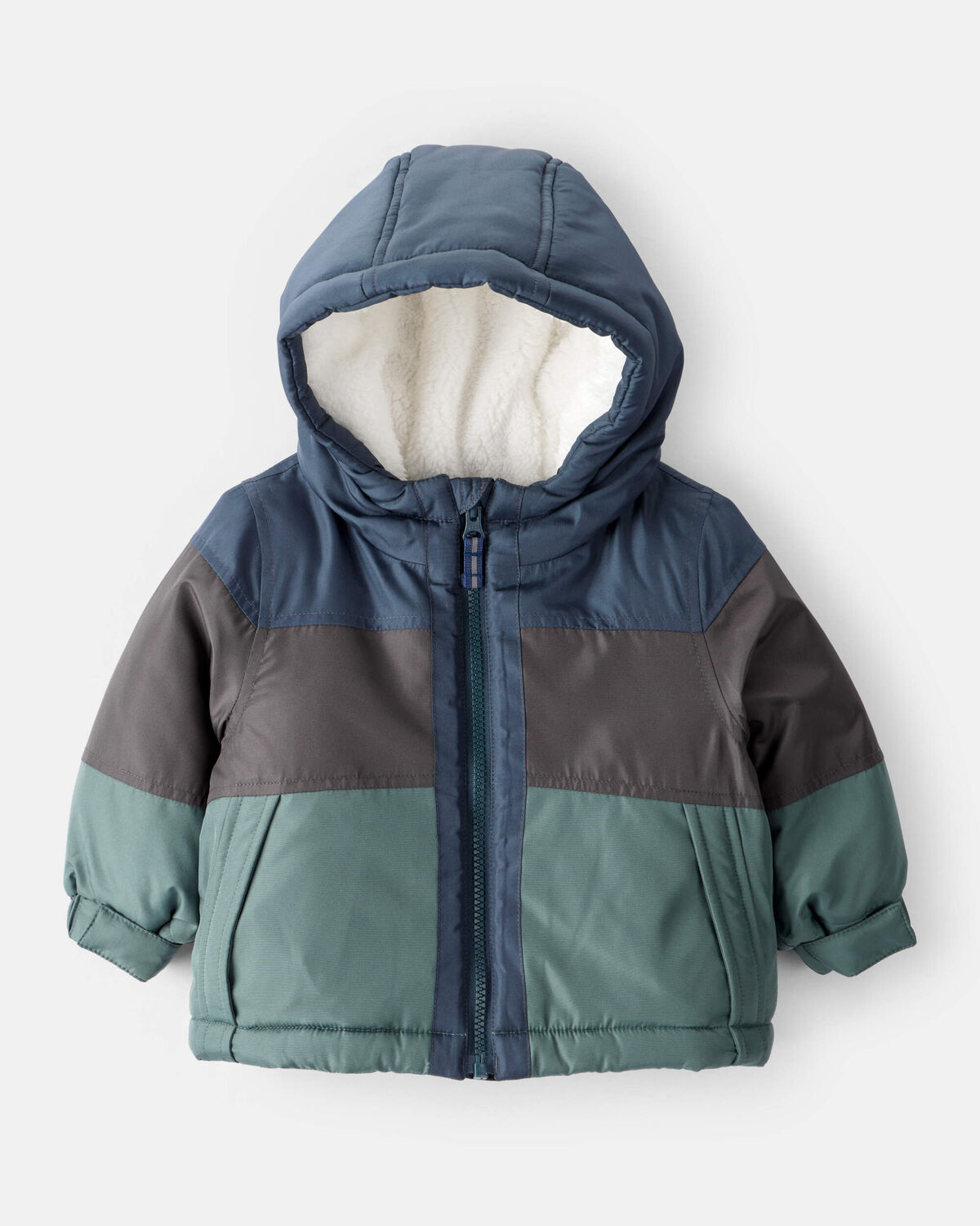 Baby Boy Color Block Hooded Puffer Jacket | Carter's