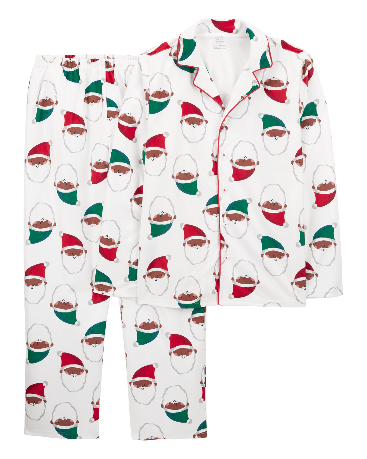 Adult 2-Piece Santa Fleece Coat Style Pajamas - Carter's | Carter's
