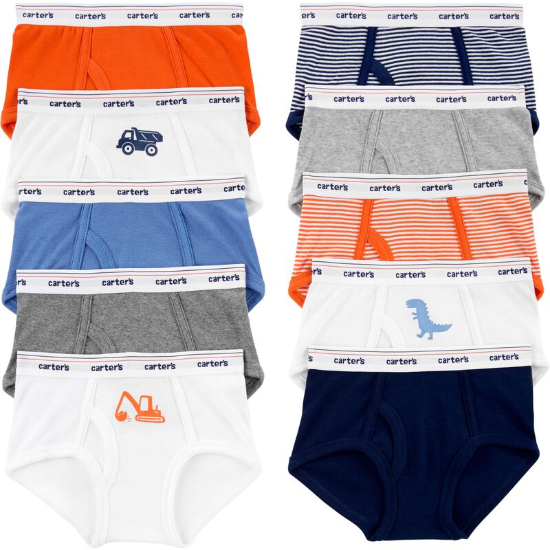 Multi 10-Pack Cotton Briefs | carters.com