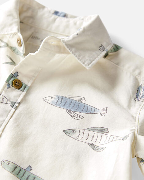 Toddler 2-Piece Fish-Print Set Made with Organic Cotton - Little Planet ...