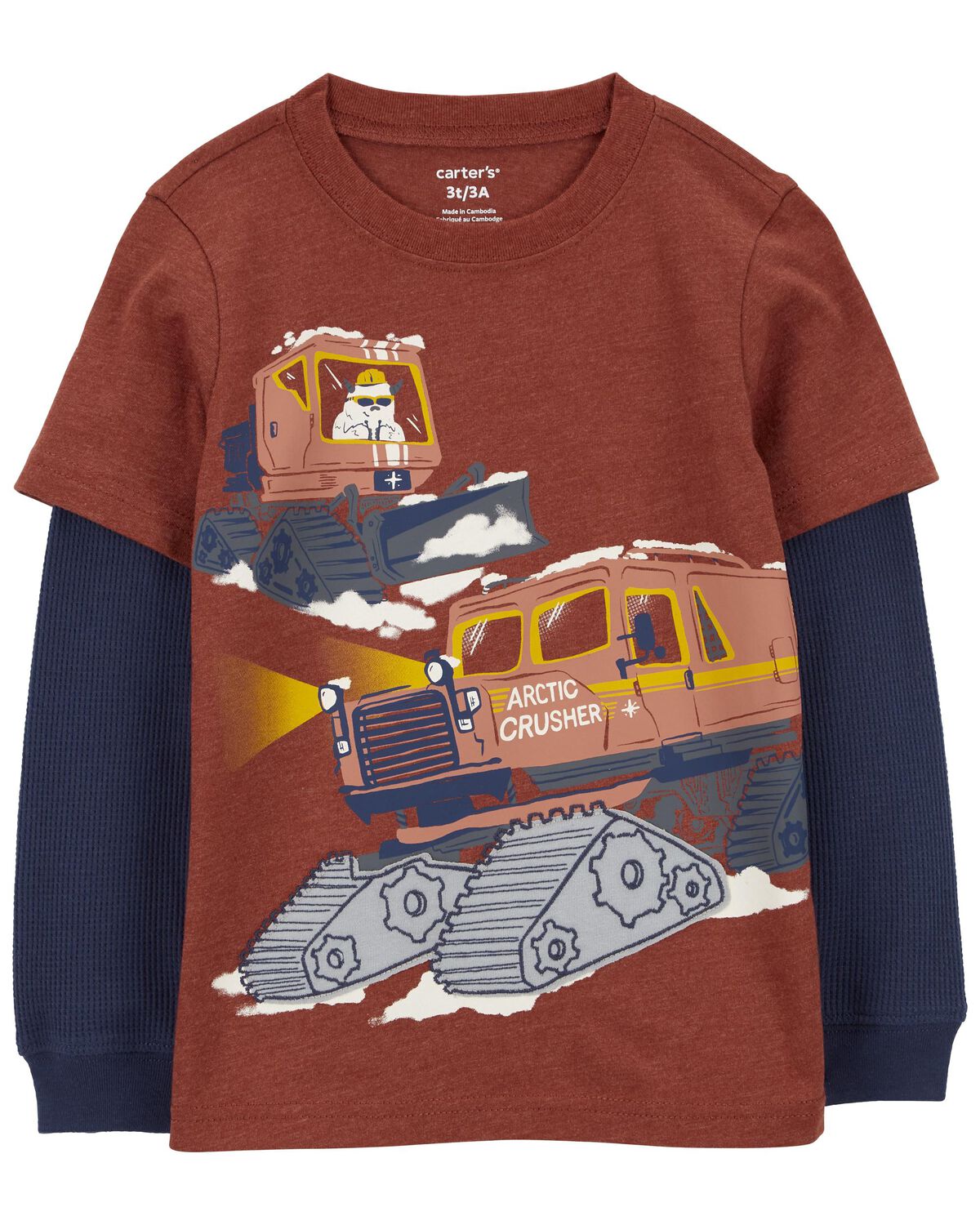 Baby Snow Plow Layered-Look Tee - Carter's | Carter's