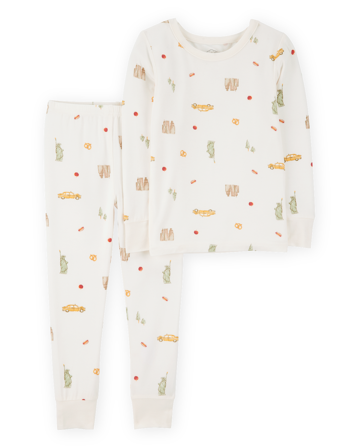 Toddler New York City Print PurelySoft 2-Piece Pajamas - Ivory - Carter ...
