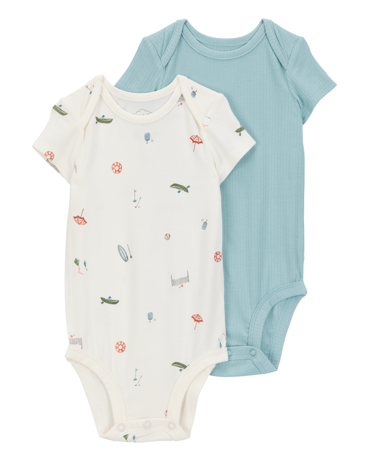 Baby 2-Pack Short-Sleeve PurelySoft Bodysuits - Blue - Carter's | Carter's