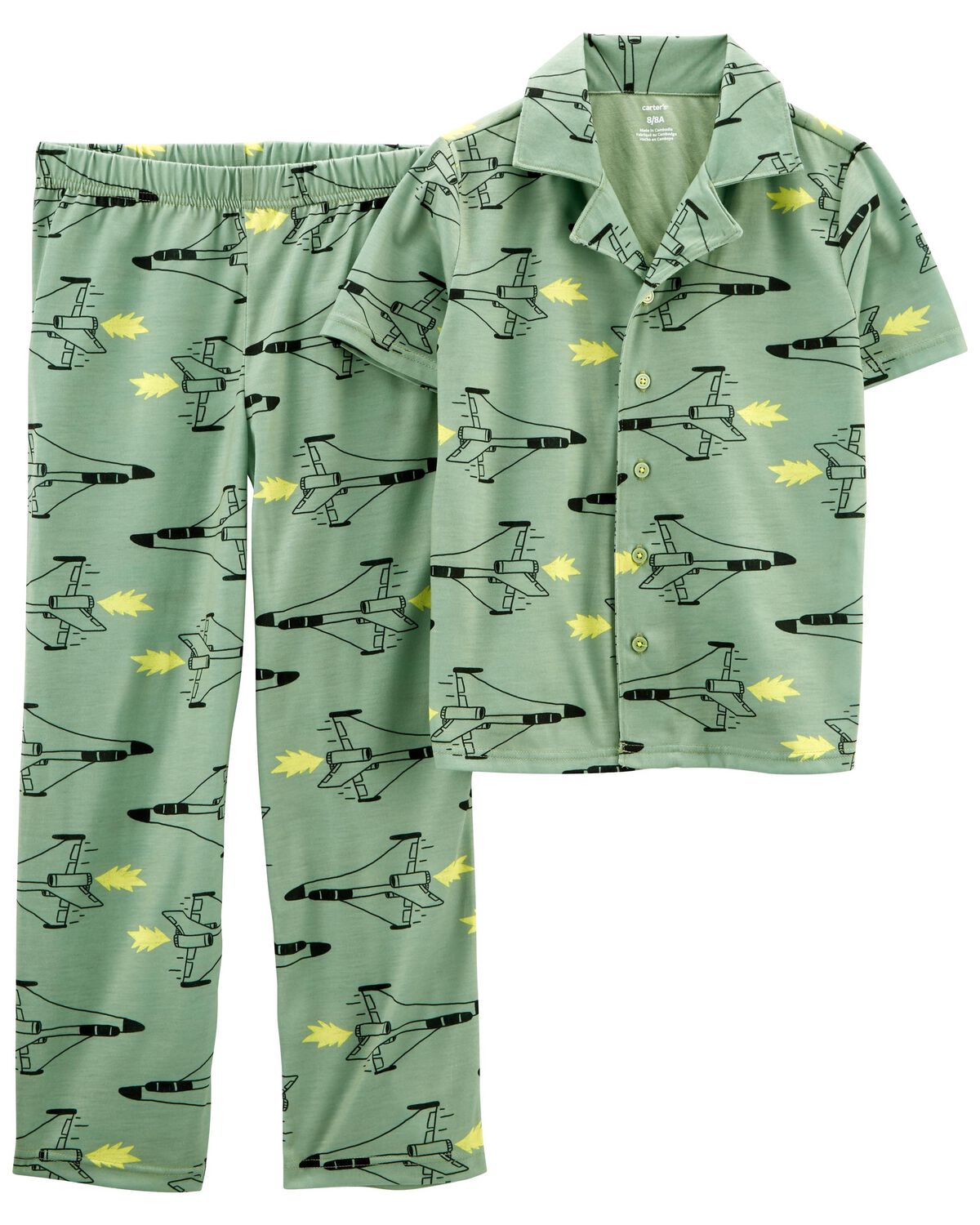 Kid 2-Piece Airplane Coat-Style Pajamas - Carter's | Carter's