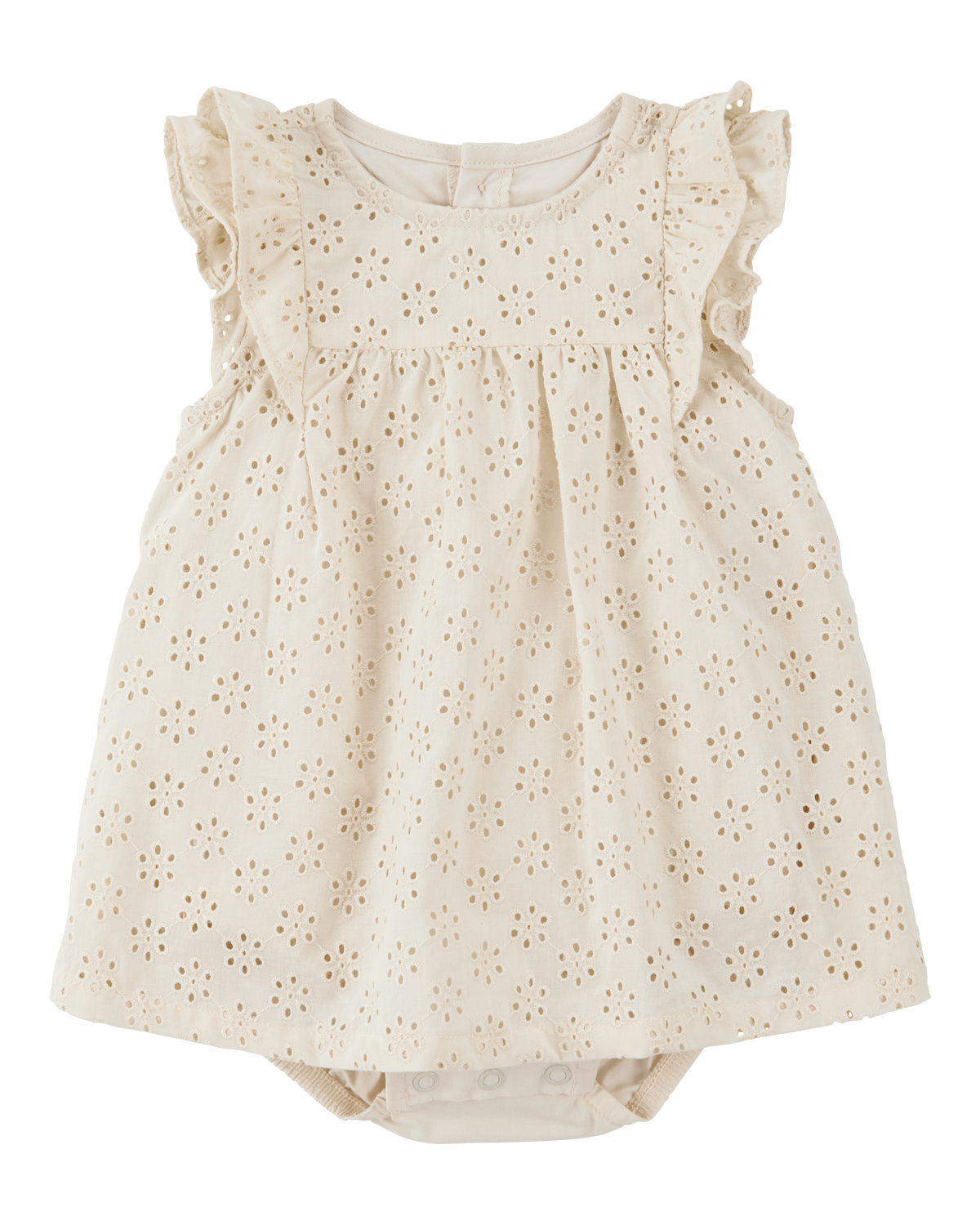 Baby Solid Cotton Dress - Cream - Carter's | Carter's