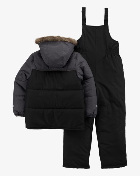 Kid 2-Piece Faux Fur Hooded Snowsuit Set - Carter's | Carter's