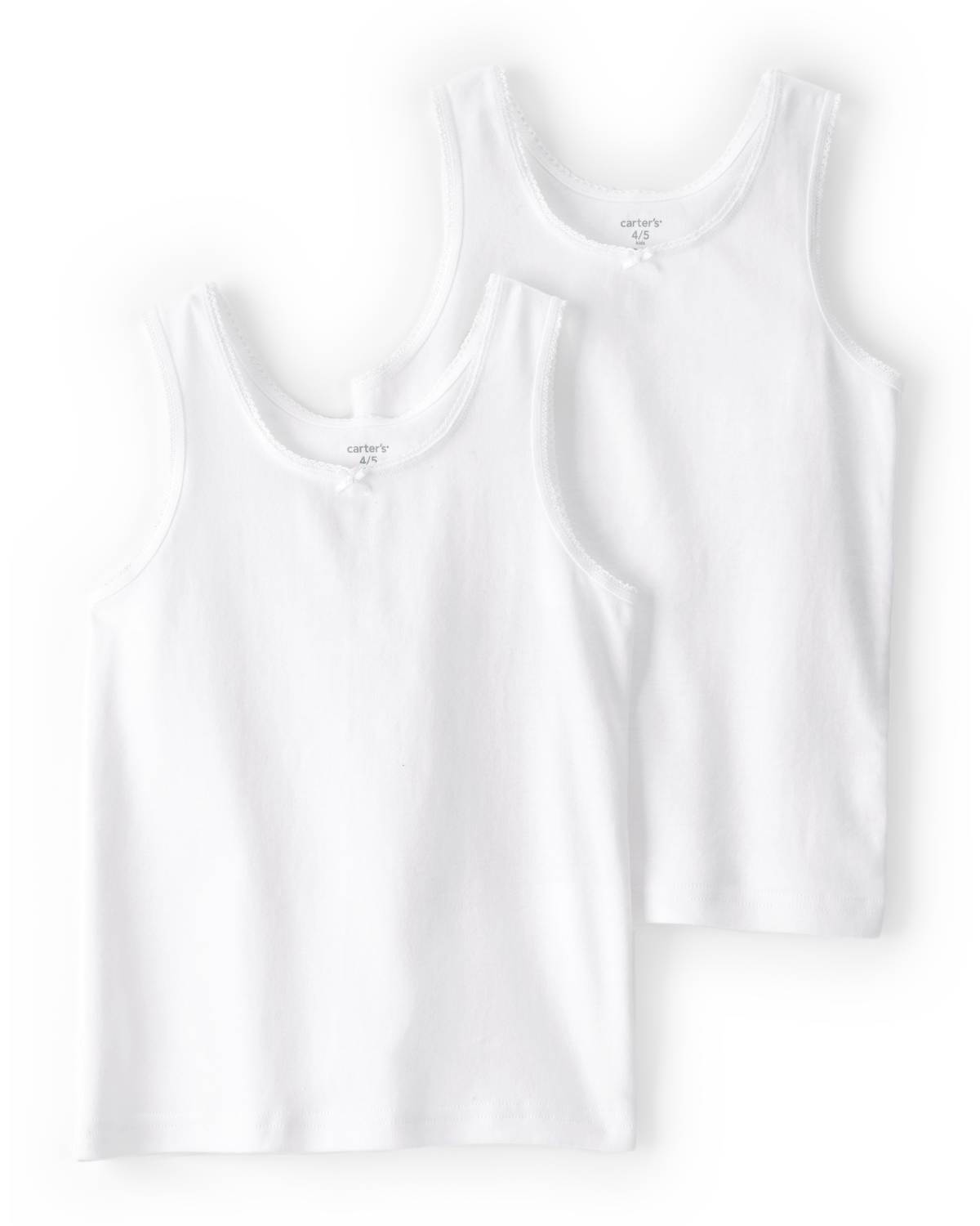 2-Pack Bow Accent Cotton Cami Tanks - Carter's | Carter's