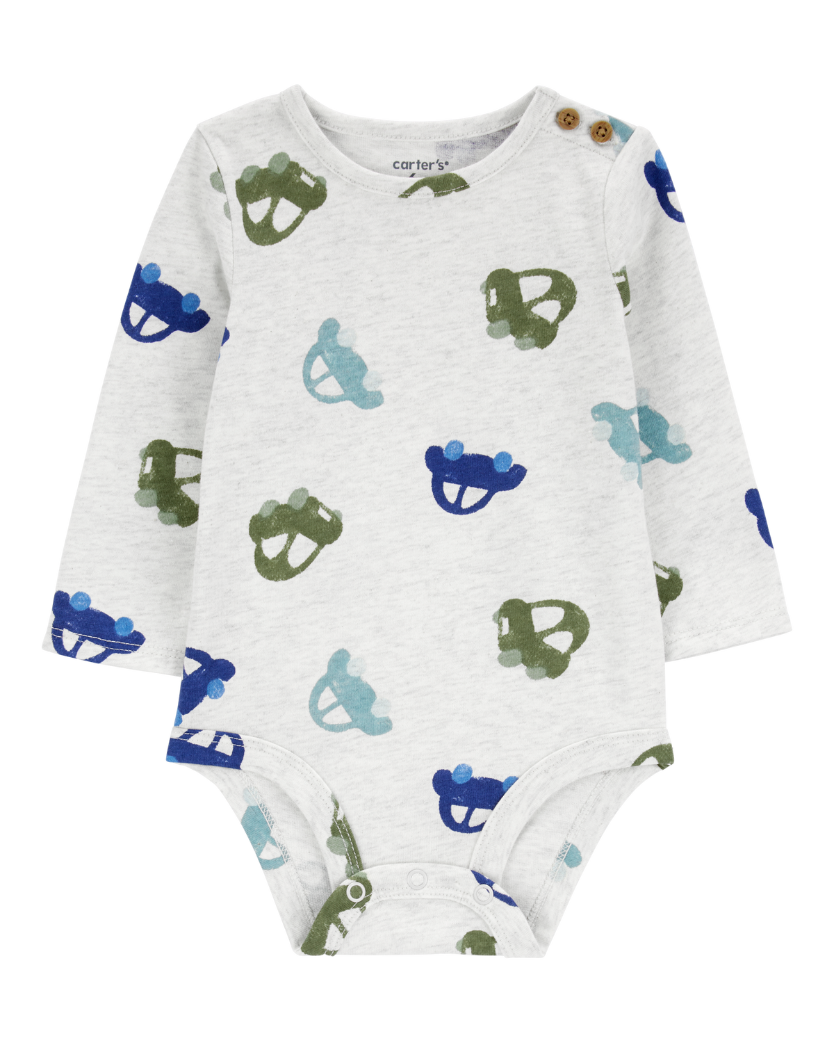 Baby Car Print Long-Sleeve Bodysuit - Carter's | Carter's