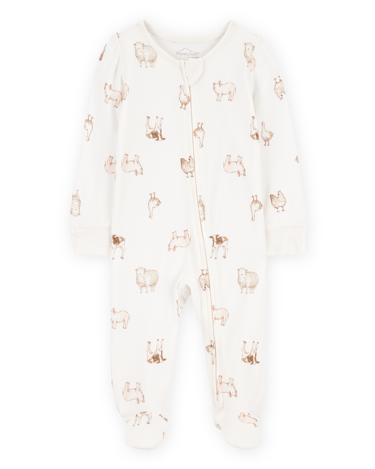 Baby Farm Animals Zip-Up PurelySoft Sleep & Play Pajamas Baby Farm Animals Zip-Up PurelySoft Sleep & Play Pajamas