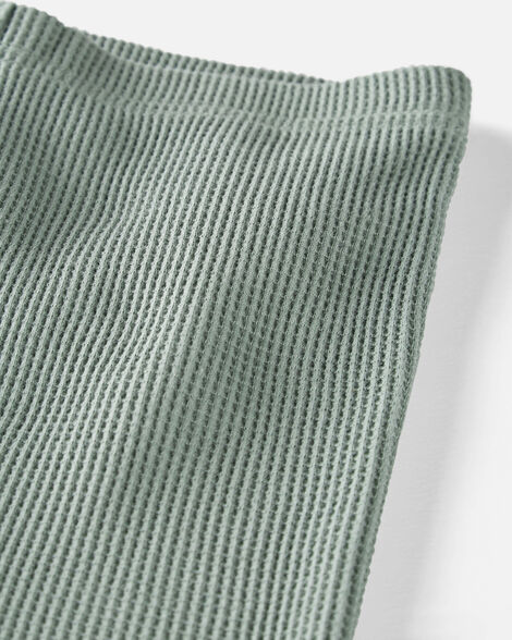 Kid Organic Cotton Waffle Knit Pajamas Set - Sage Pond - Little Planet ...