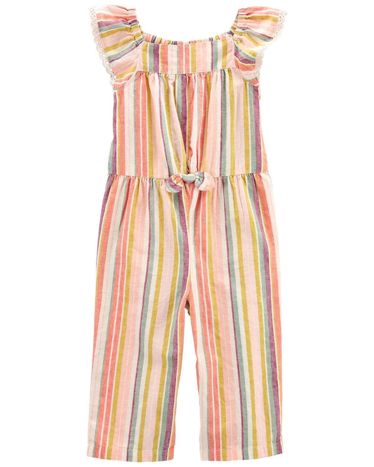 Toddler Striped Cut-Out Linen Jumpsuit - Carter's | Carter's