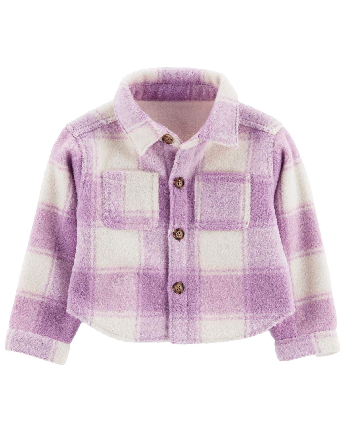 Toddler Plaid Fleece-Lined Shacket - Carter's | Carter's