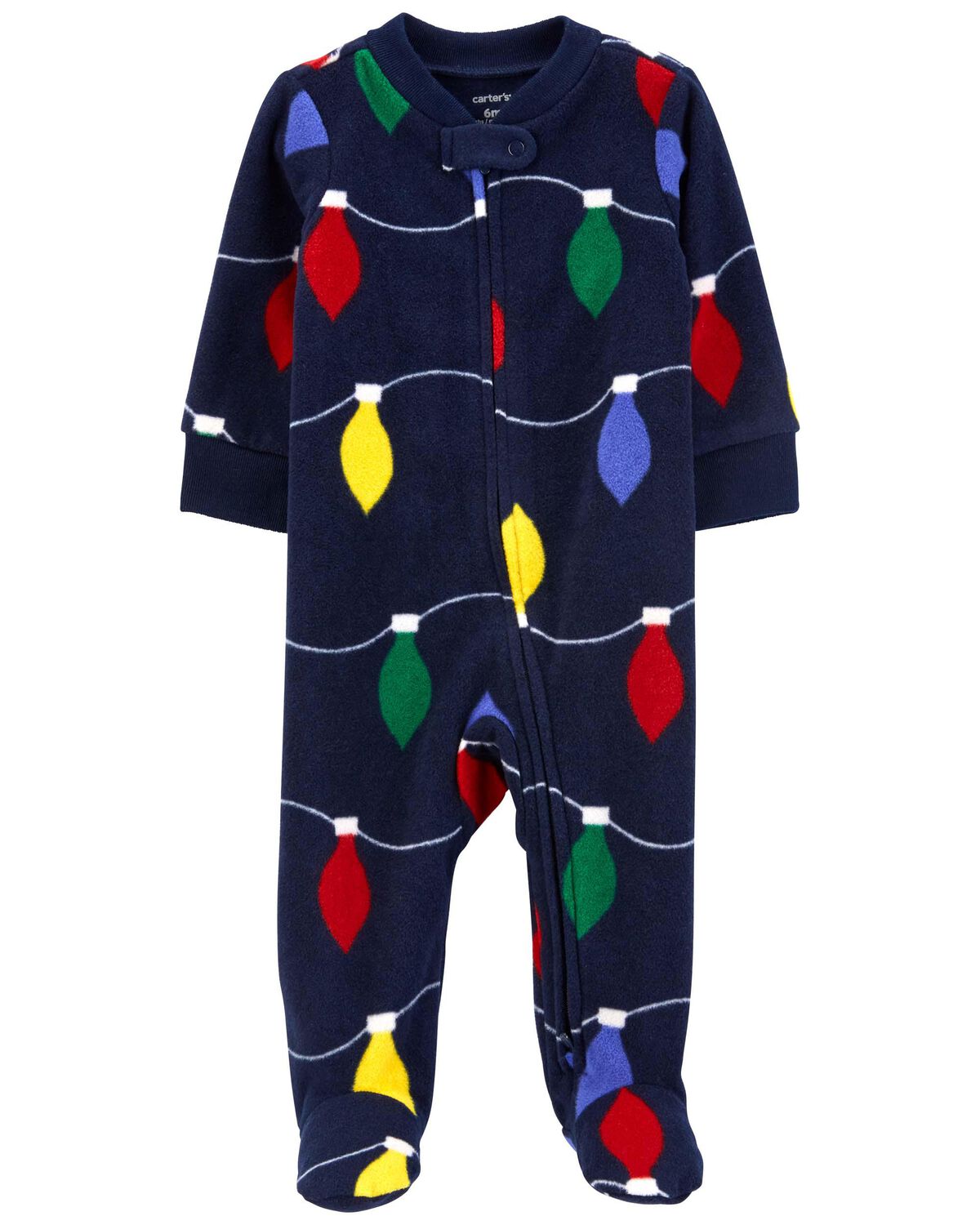Baby Christmas Lights Zip-Up Fleece Sleep & Play Pajamas - Carter's ...