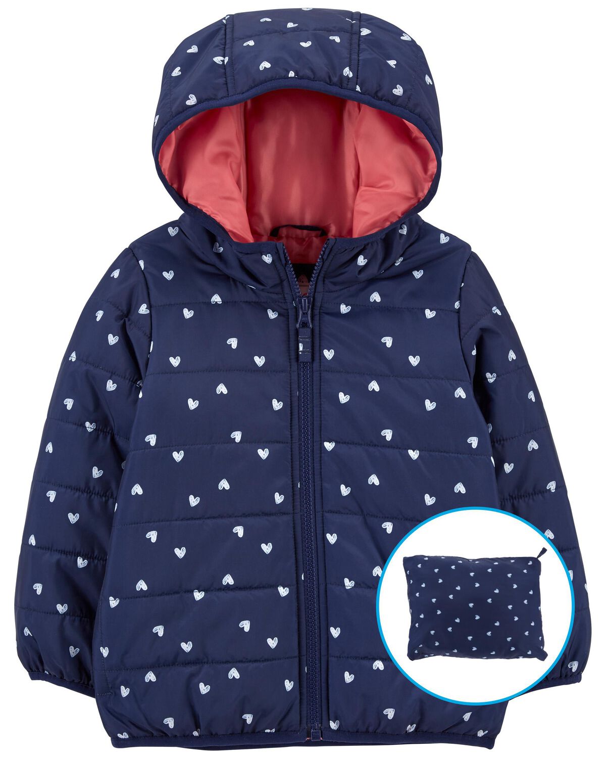 Toddler Heart Packable Puffer Jacket - Carter's | Carter's