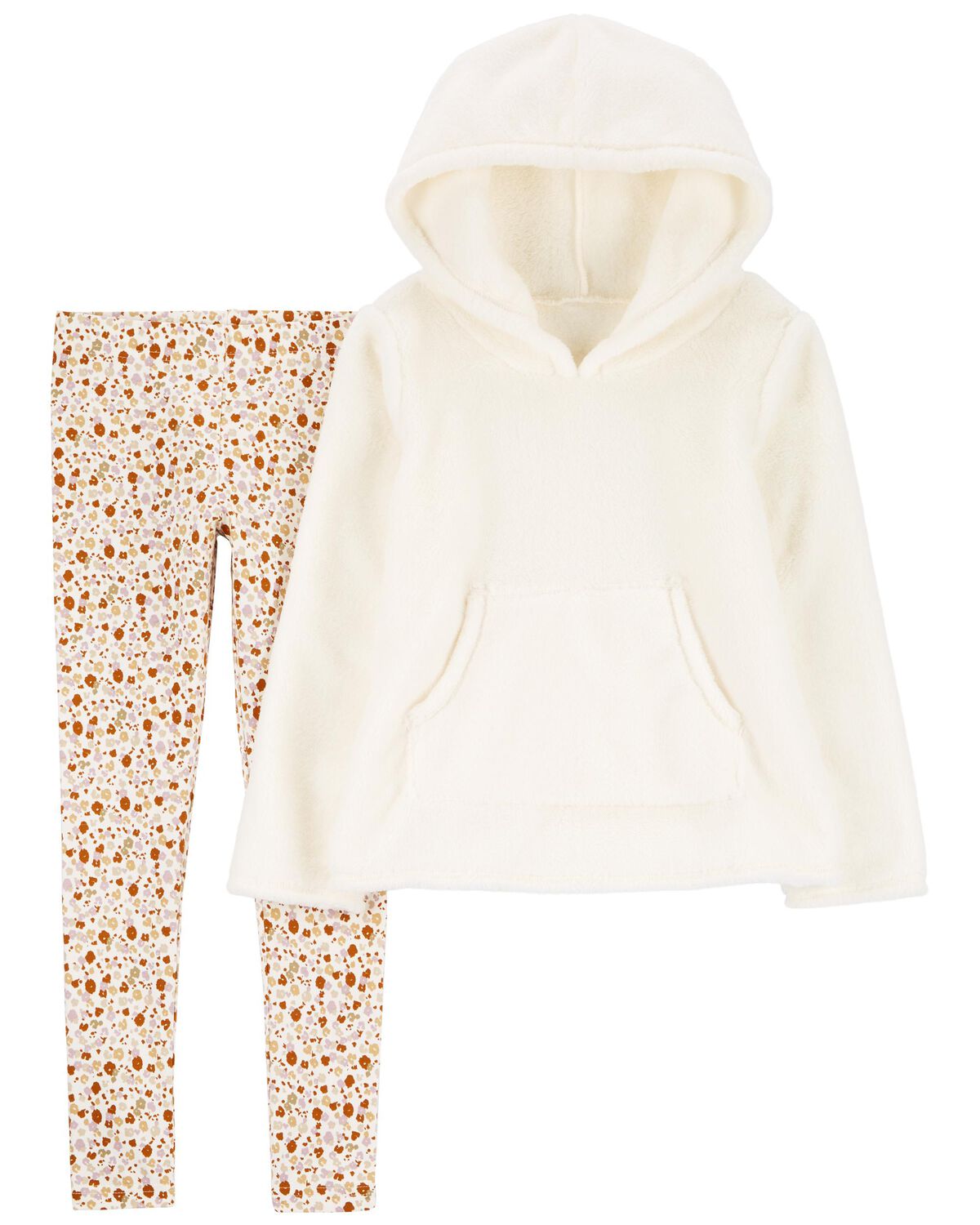 2-Piece Fuzzy Pullover & Floral Legging Set - Carter's | Carter's