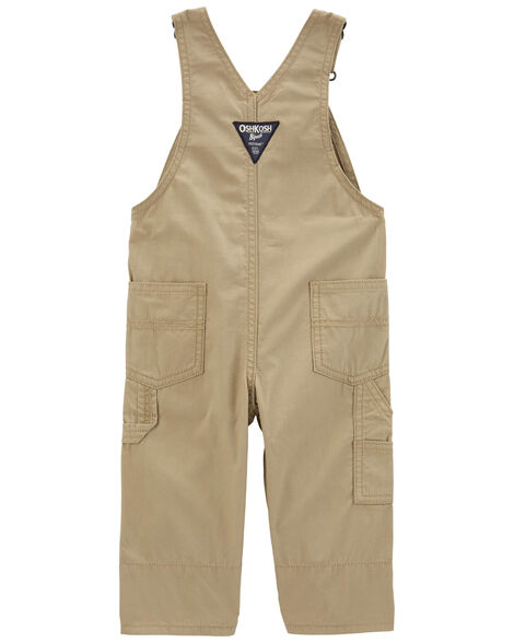 Baby Classic Plaid-Lined Canvas Overalls - OshKosh | Carter's