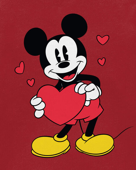 Toddler Mickey Mouse Valentine's Day Tee - Red - Carter's | Carter's