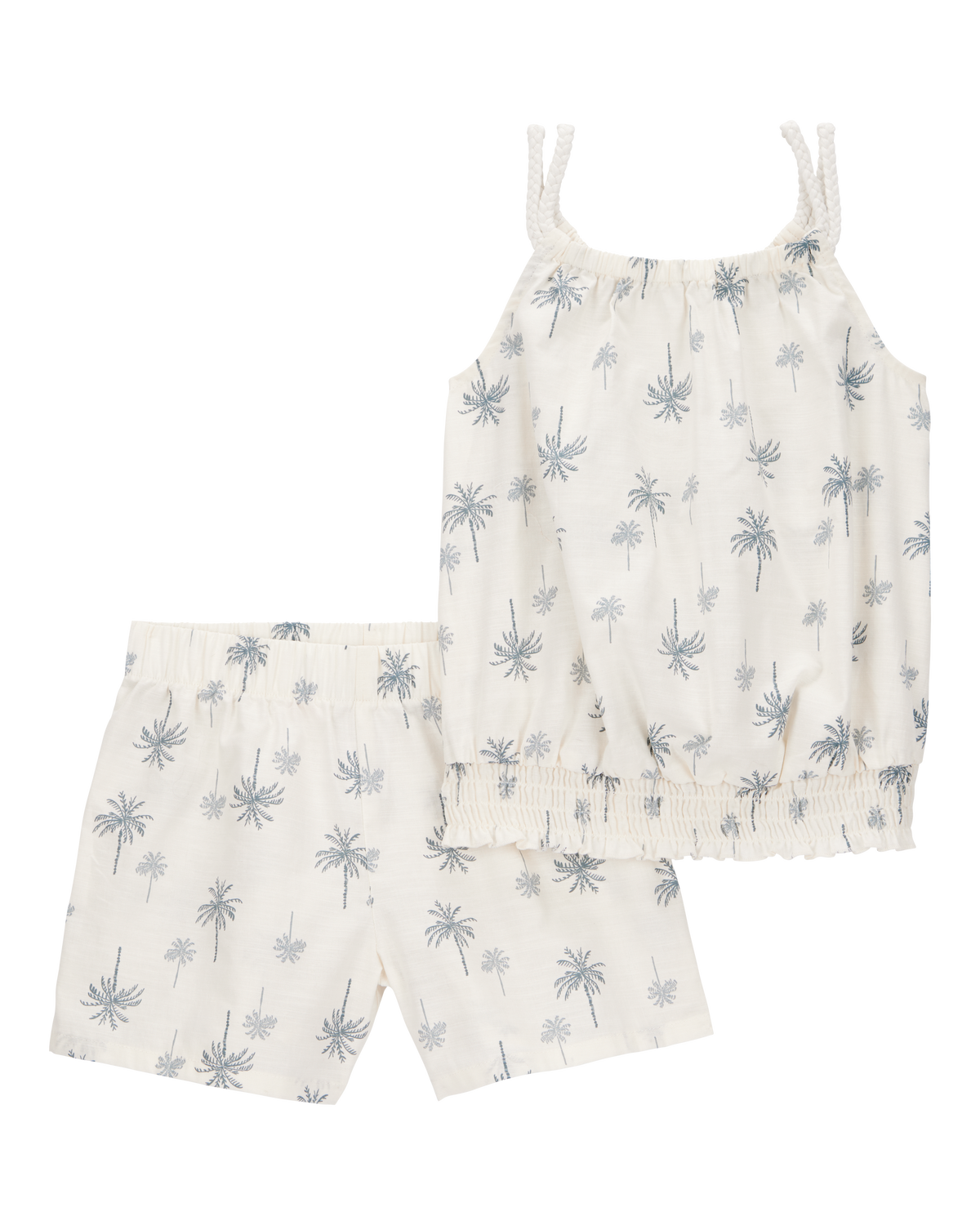Kid 2-Piece Palm Tree Floral Short Set - Ivory - Carter's | Carter's