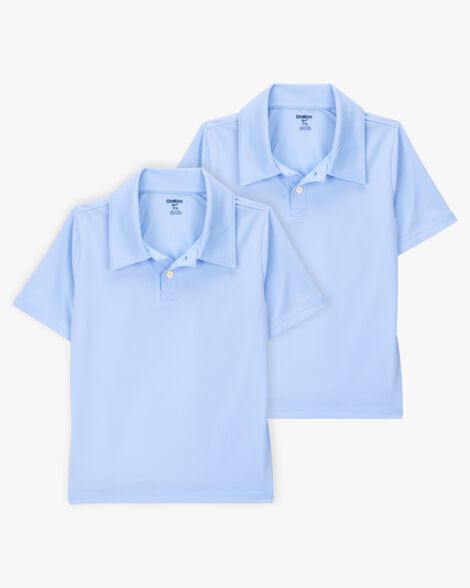 Kid 2-Pack Active Uniform Polo Shirts in Moisture Wicking BeCool ...