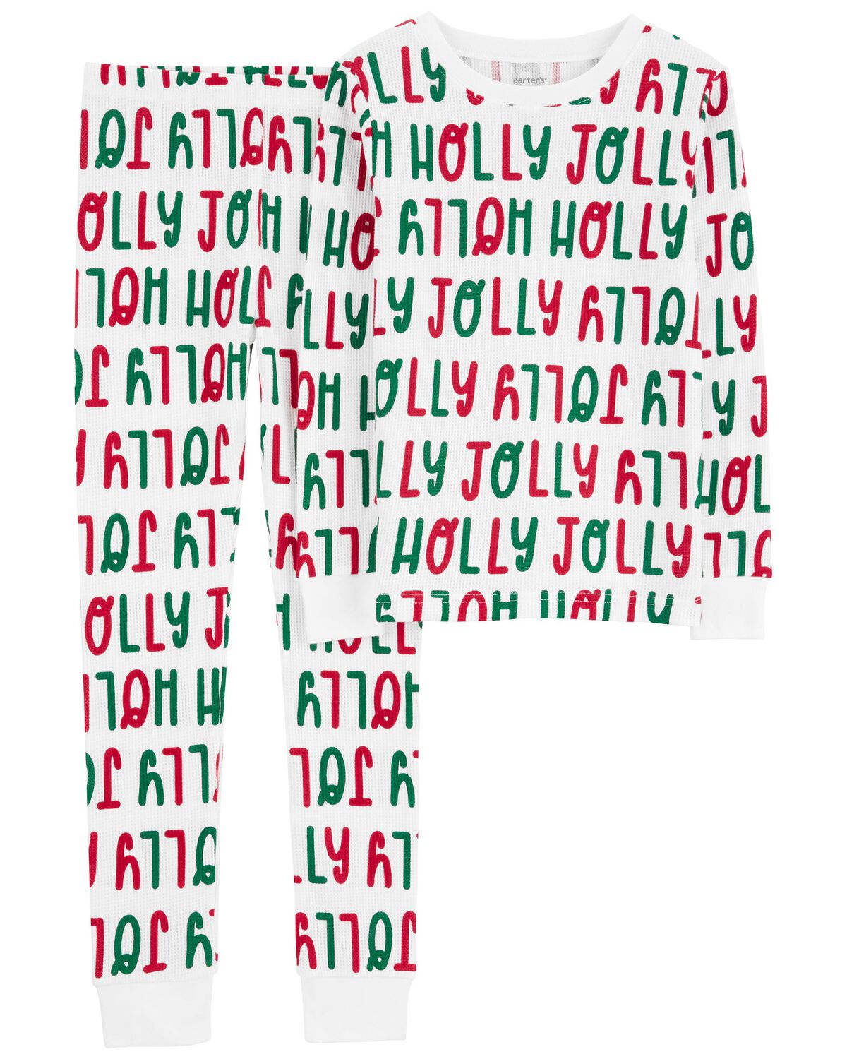 Kid 2-Piece Christmas Holly Jolly Thermal Pajamas - Carter's | Carter's