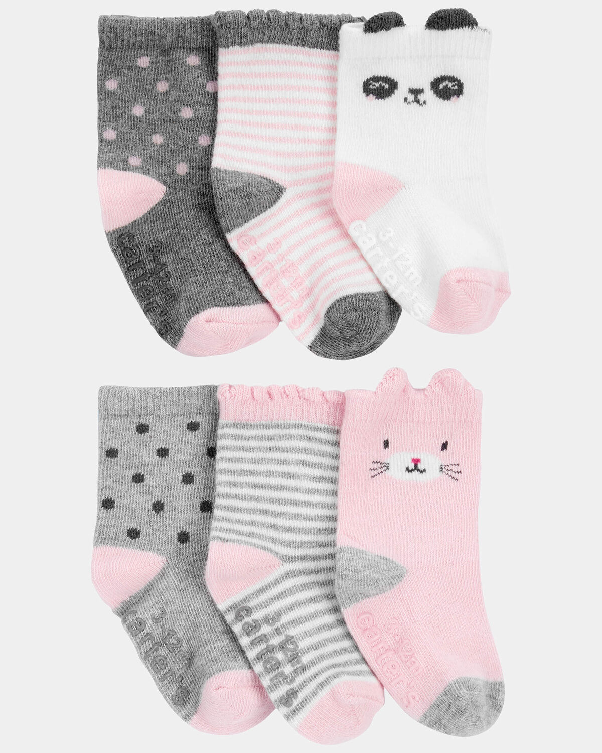 Baby Girl 6-Pack Critter Socks - Carter's | Carter's