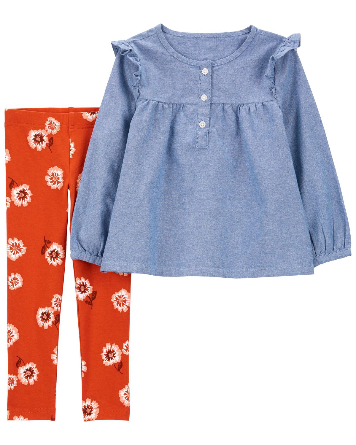 2-Piece Chambray Top & Legging Set - Carter's | Carter's
