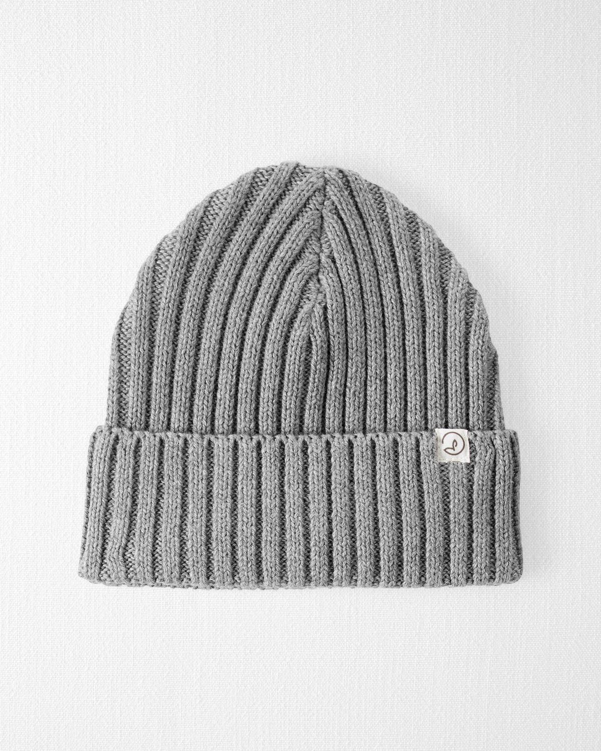 Toddler Gray Organic Cotton Ribbed Knit Cap - Carter's | Carter's