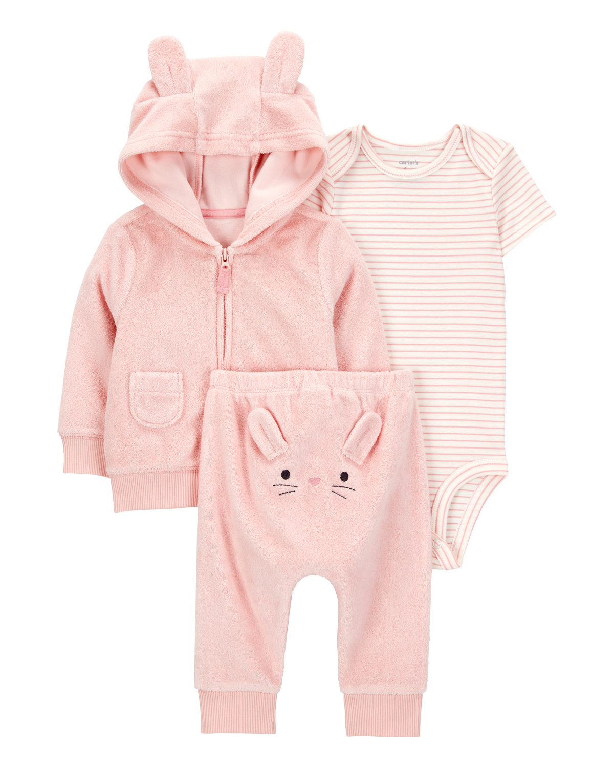 Baby 3-Piece Bunny Little Cardigan Set - Pink - Carter's | Carter's