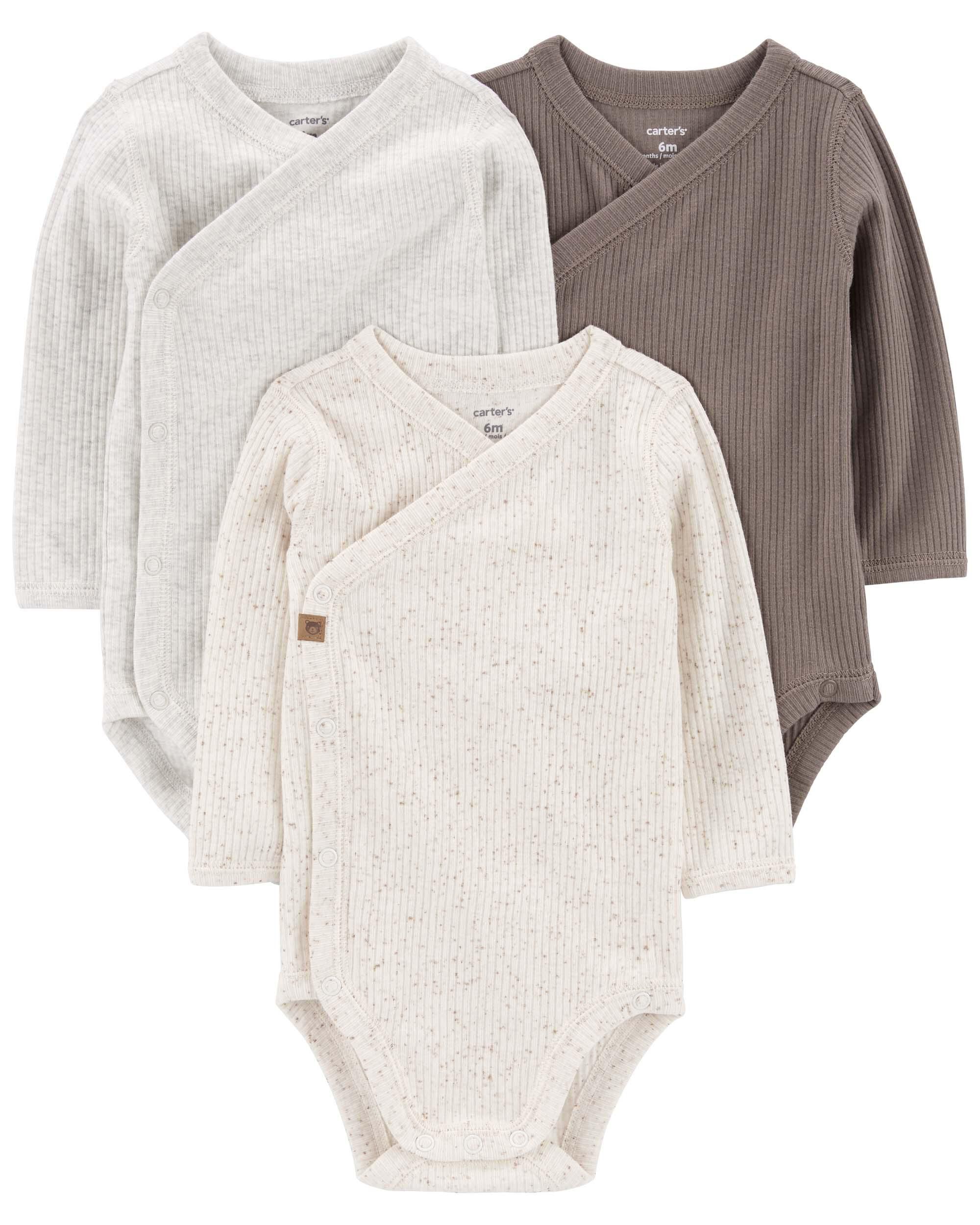 Baby 3 Pack Side Snap Bodysuits Carter s Carter s