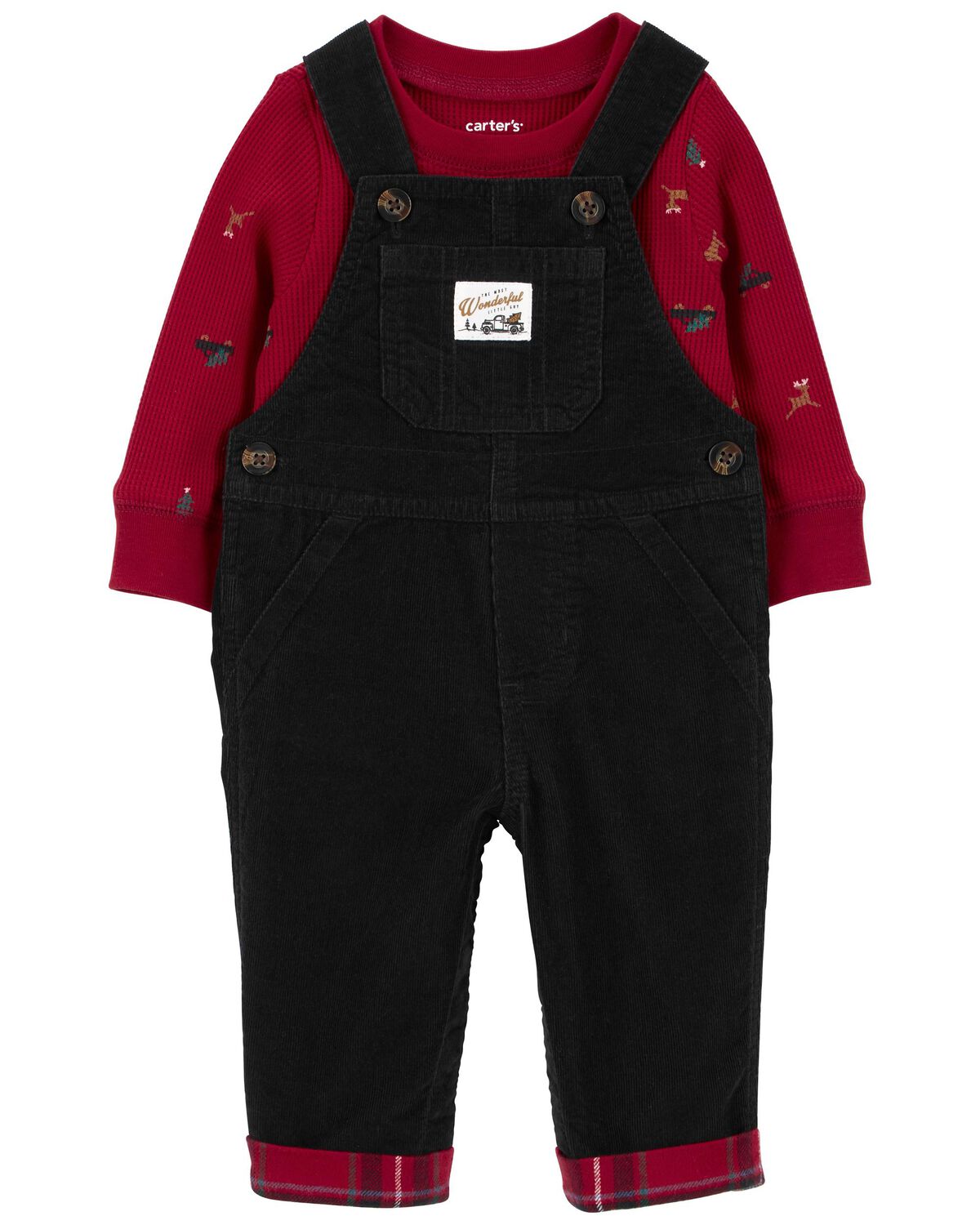 Baby 2-Piece Plaid Bodysuit & Corduroy Overall Set - Carter's | Carter's