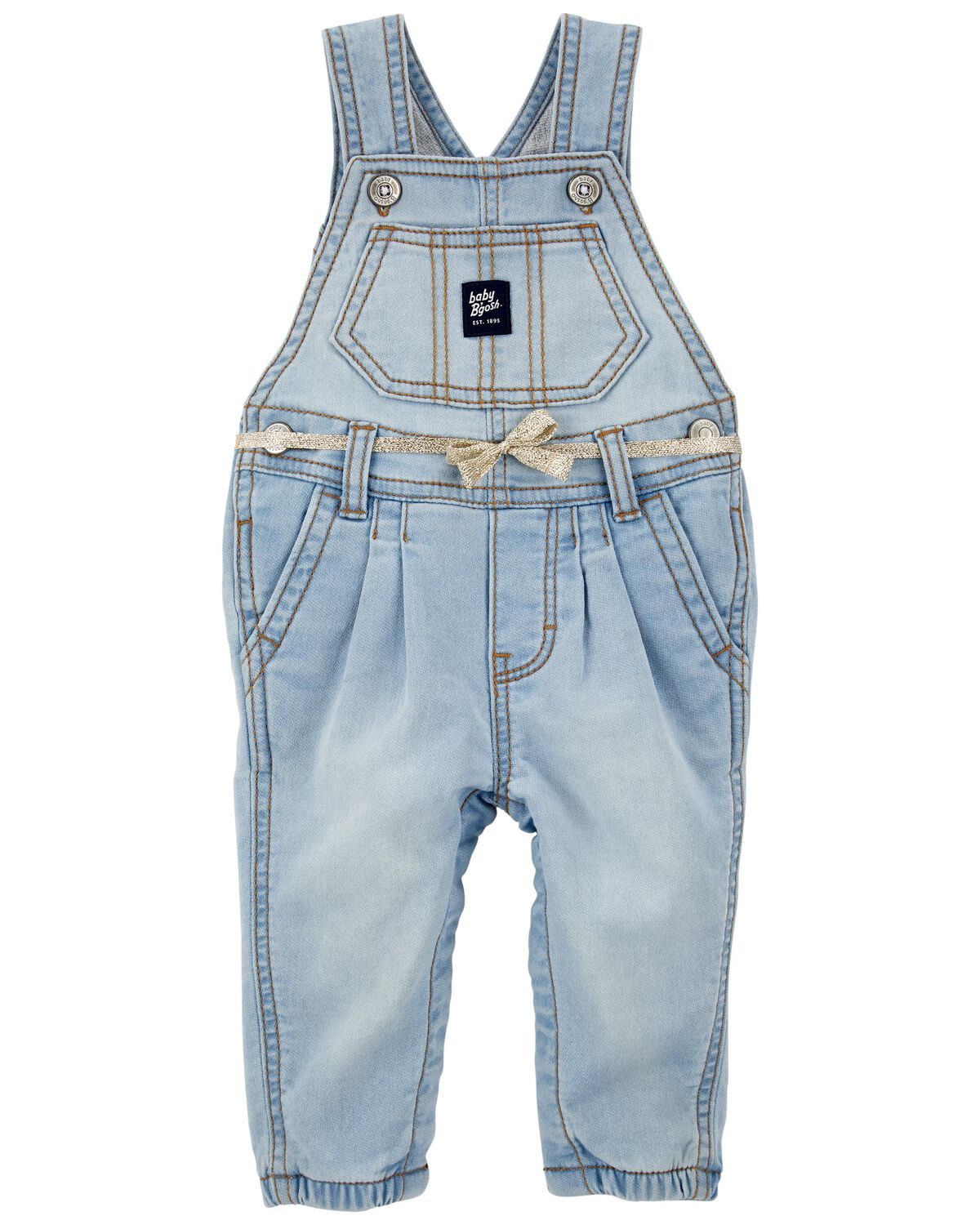Baby Stretchy Knit Denim Overalls - OshKosh | Carter's