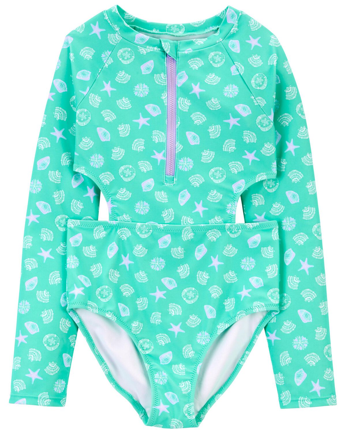 Kid 1-Piece Long Sleeve Cut-Out Swimsuit - OshKosh B'gosh | Carter's