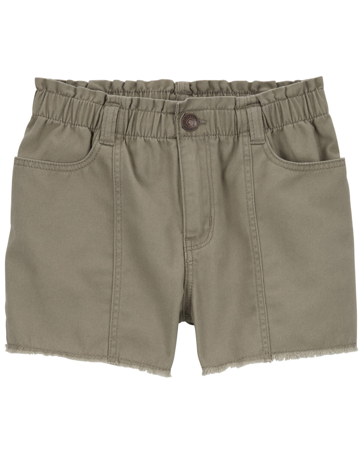 Green Kid PaperBag Twill Shorts | carters.com