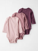 Baby 3-Pack Organic Cotton Rib Gradient Bodysuits in Pinks - Little ...