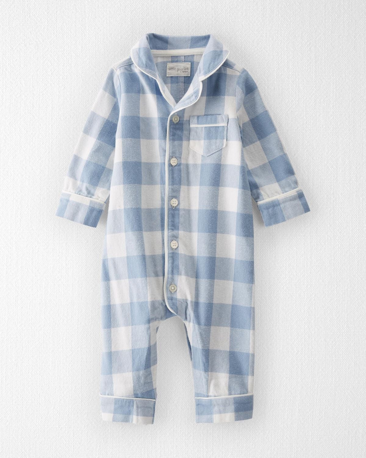 Baby 1-Piece Organic Cotton Coat Style Pajamas - Little Planet | Carter's