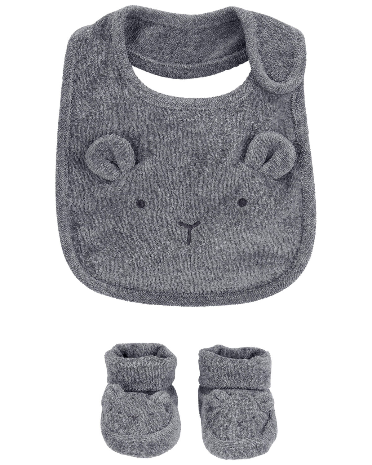 Baby 2-Piece Bib and Booties Set - Grey - Carter's | Carter's