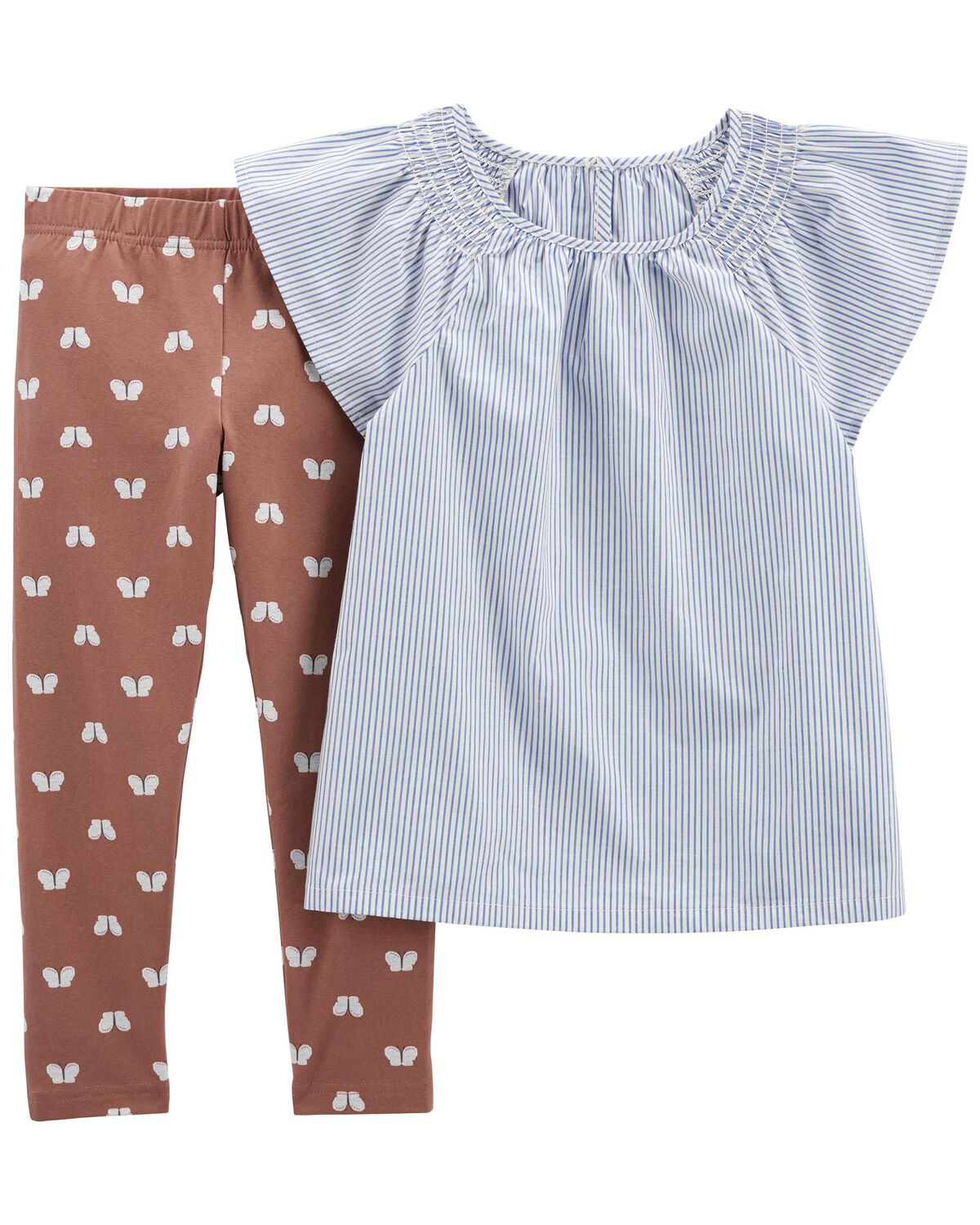Kid 2-Piece Striped Top & Butterfly Legging Set - Carter's | Carter's