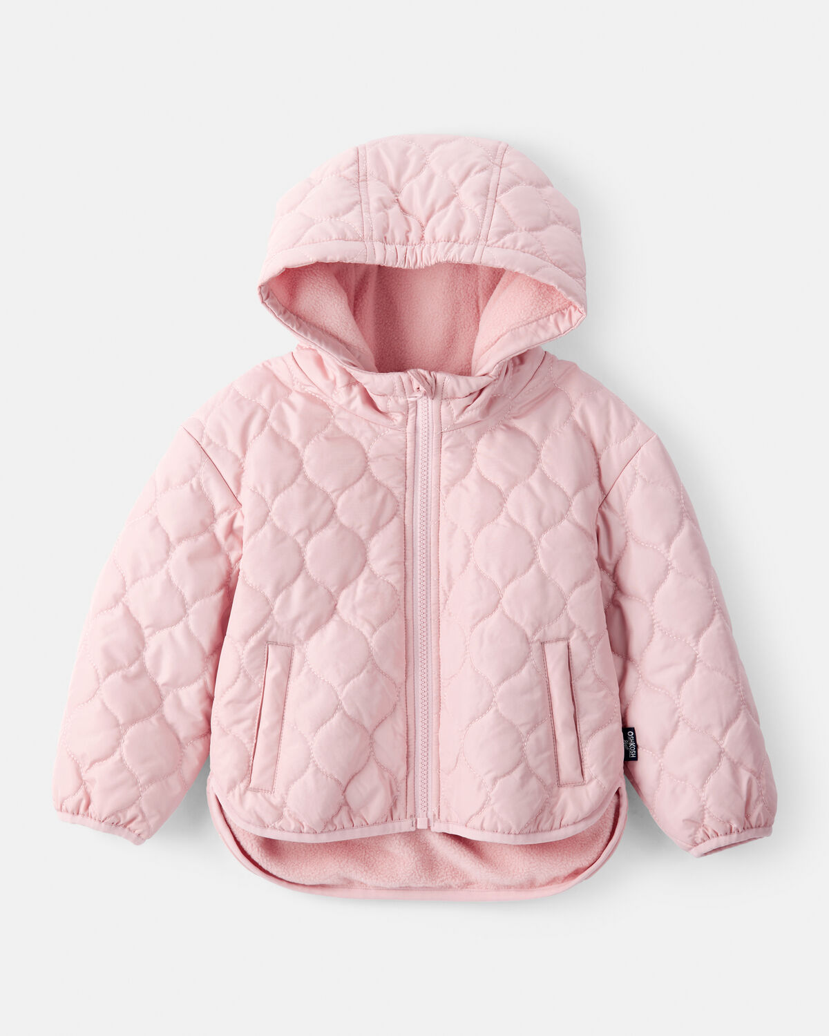 Toddler Girl Long-Sleeve Midweight Quilted Jacket - Pink - OshKosh B ...