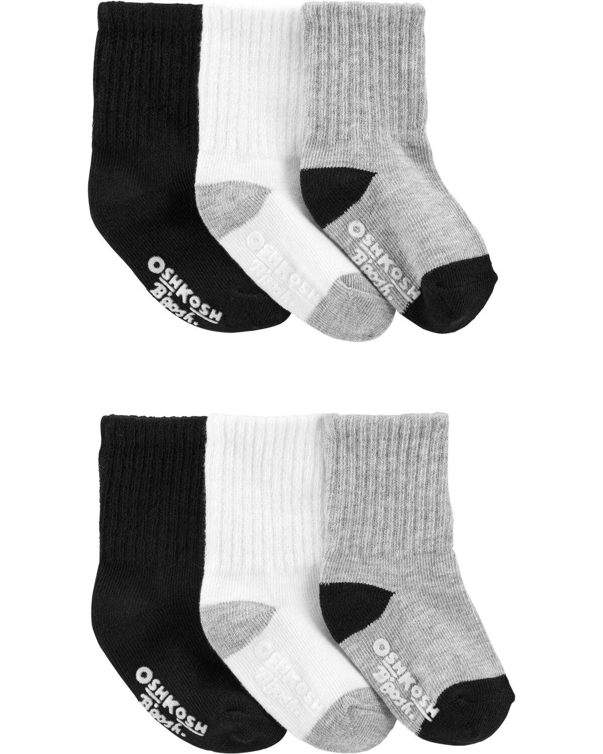 Baby 6-Pack Basic Crew Socks - OshKosh | Carter's